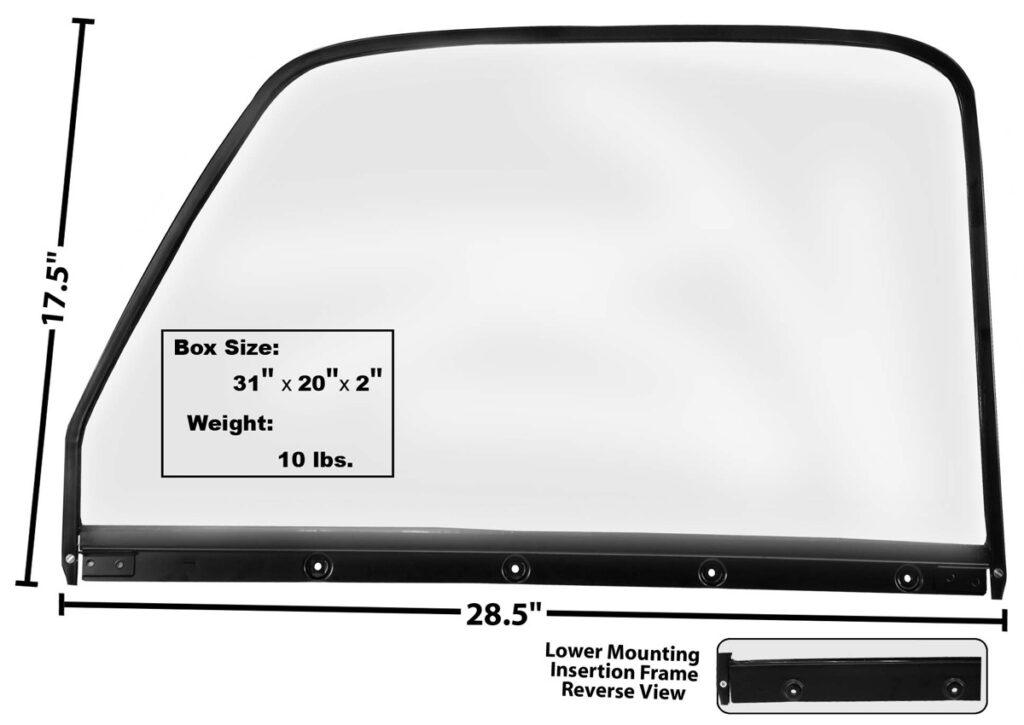 1950-50 Chevrolet Truck Door Window Glass RH Painted - Dynacorn 1103XE ...