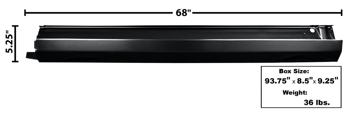 1968-79 Chevrolet Nova Rocker Panel Outer RH - Dynacorn 1662 - Classic ...
