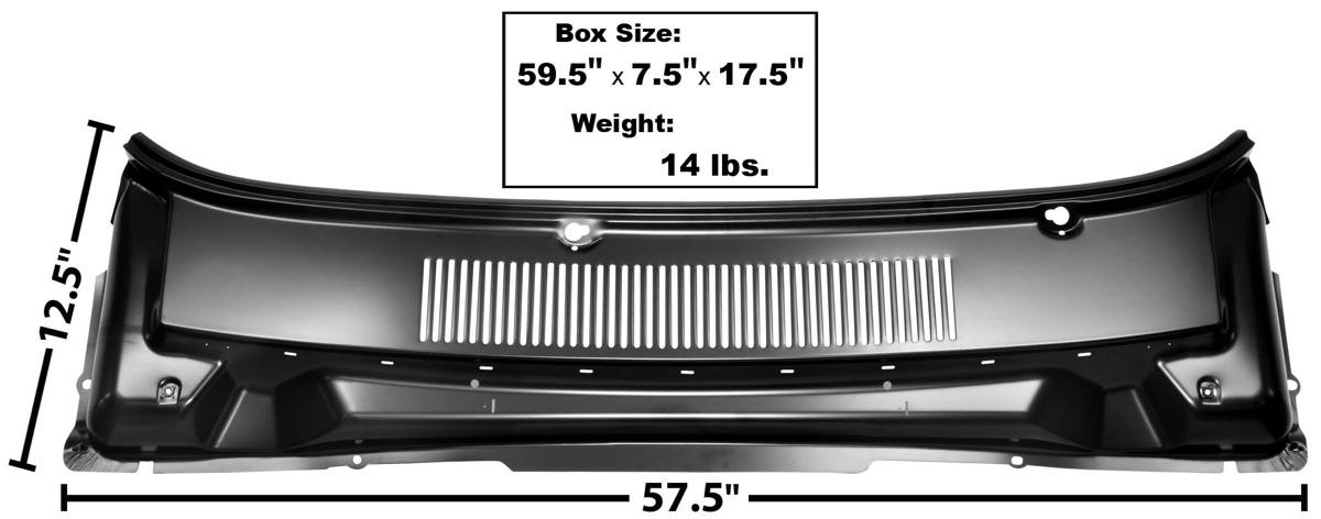 1964-65 Falcon / Ranchero Cowl Cover Panel with Vents - Dynacorn 3405 ...