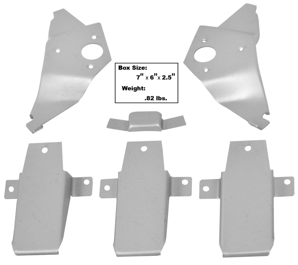 1967-68 Ford Mustang Roof Bracket Set 6 Piecess Fastback - Dynacorn ...