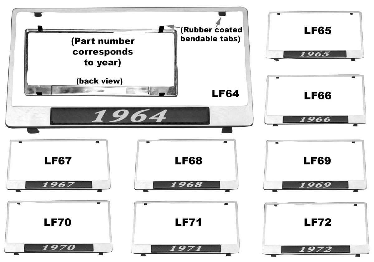 70 License Plate Frame - Dynacorn LF70 - Classic Body Parts