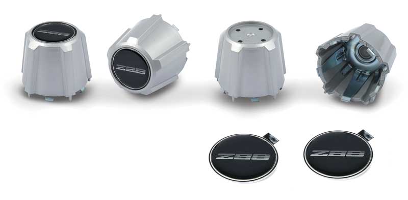 1982-92 Camaro Z28 N90 Wheel Silver Center Cap With Domed Poly Black ...