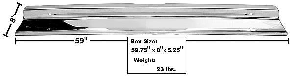 1957-57 Chevrolet Bumper Rear Center - Dynacorn - Classic Body Parts