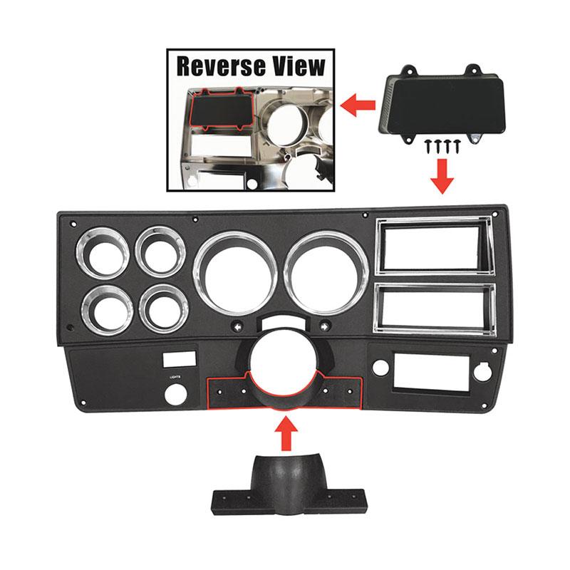1981-83 Chevrolet Truck Dash Bezel without A/C with Straight - Dynacorn ...