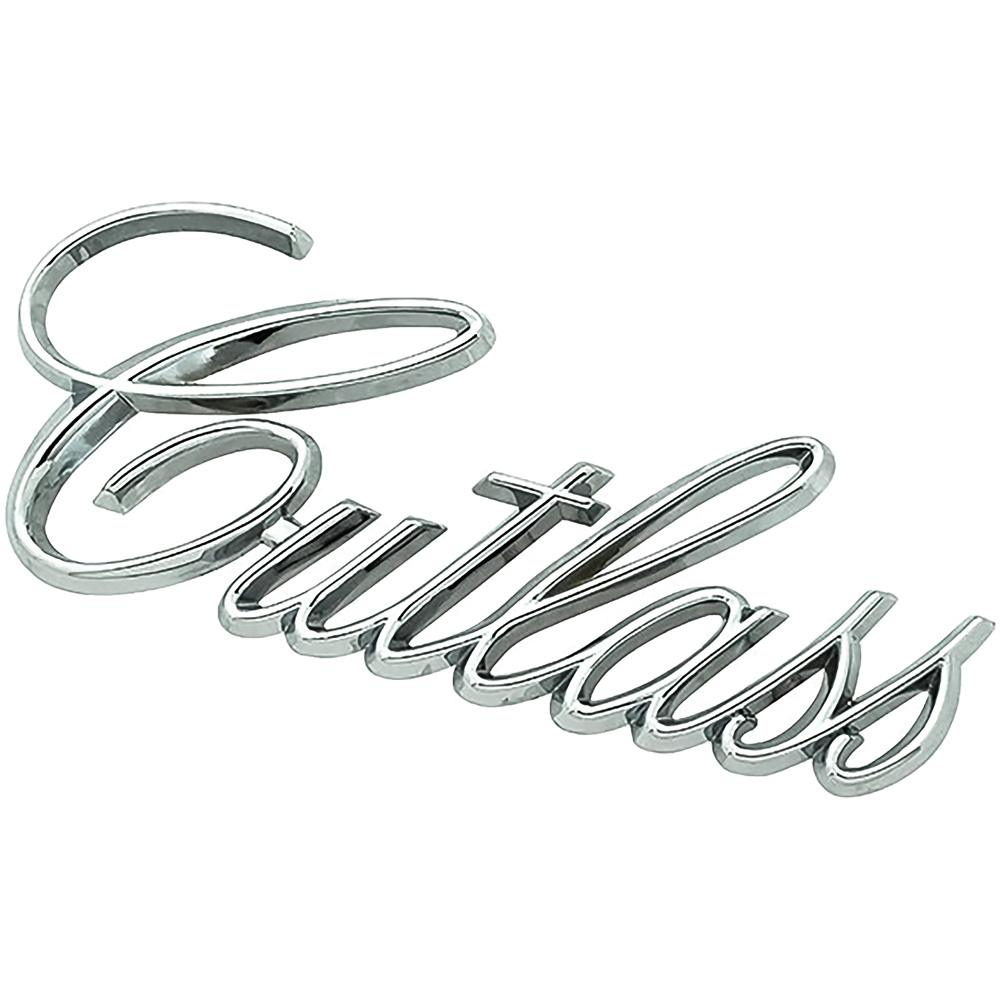 1971-77 Oldsmobile Cutlass Die-Cast Fender Emblem Cutlass Script - OER ...