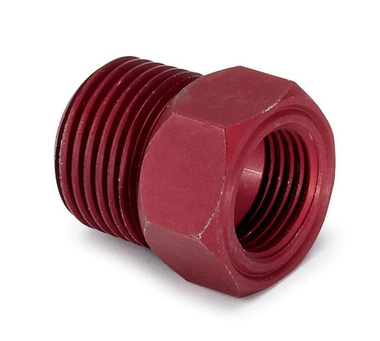 1/2in NPT Aluminum Temp. Adapter Fitting - Red - Autometer - Classic ...
