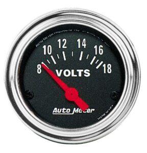 Auto Meter Traditional Chrome 2-1/16" Short Sweep 8-18 Volt Electric ...