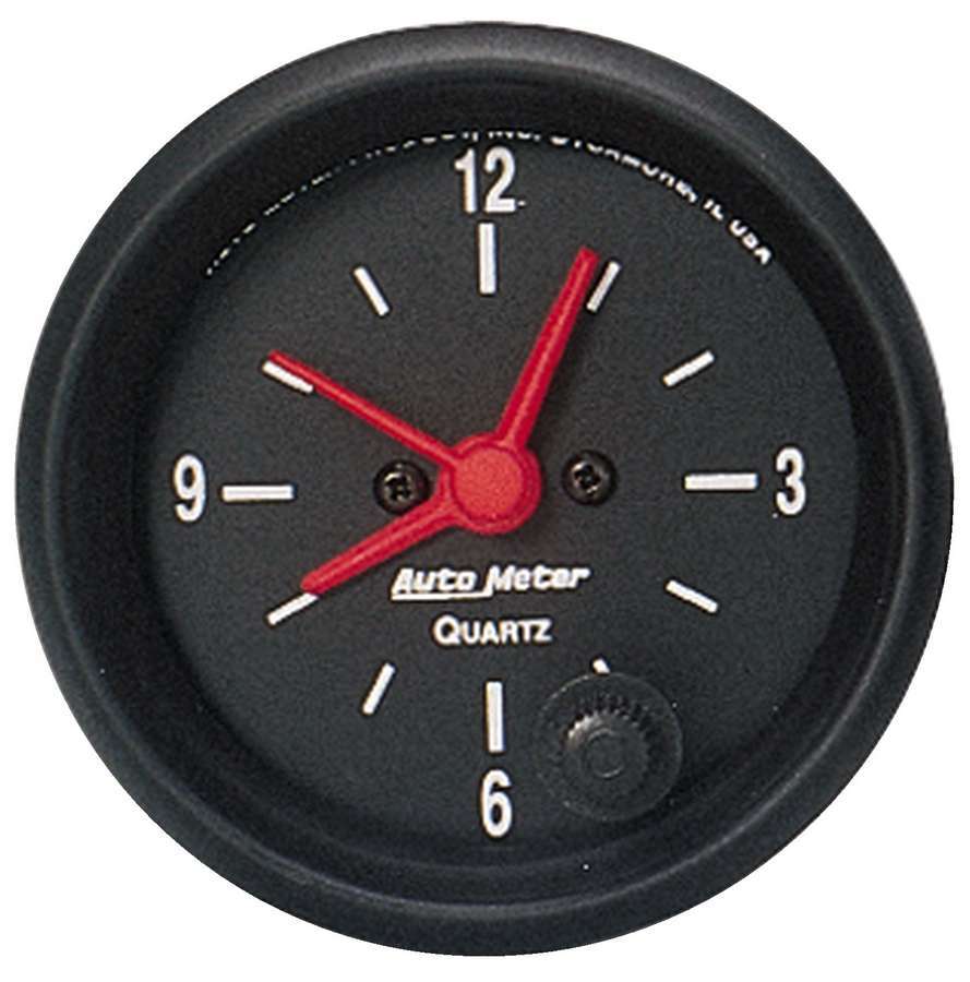 Auto Meter Z-Series 2-1/16" Electrical Clock with Second Hand and ...