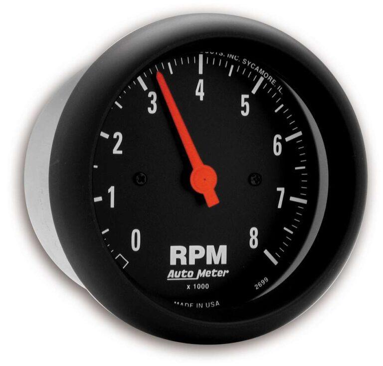 Auto Meter Z-Series 3-3/8" Full Sweep 8,000 RPM In Dash Tachometer ...
