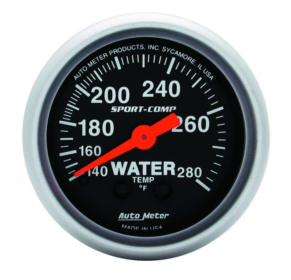 Auto Meter Sport Comp Series 2-1/16" Full Sweep 140¬∫-280¬∫ Mechanical ...