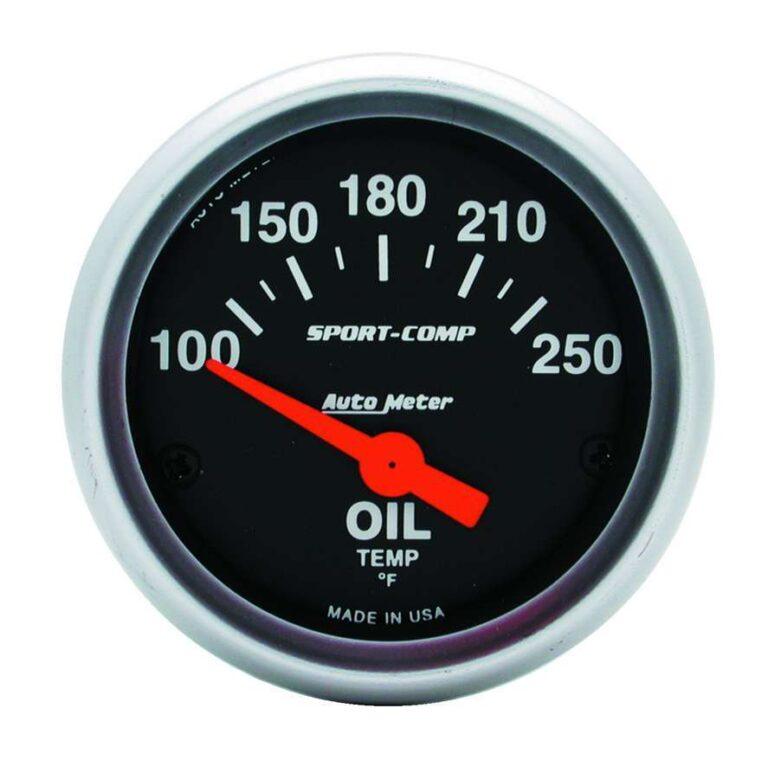 Auto Meter Sport Comp Series 2-1/16" Short Sweep 100¬∫-250¬∫ F Electric ...