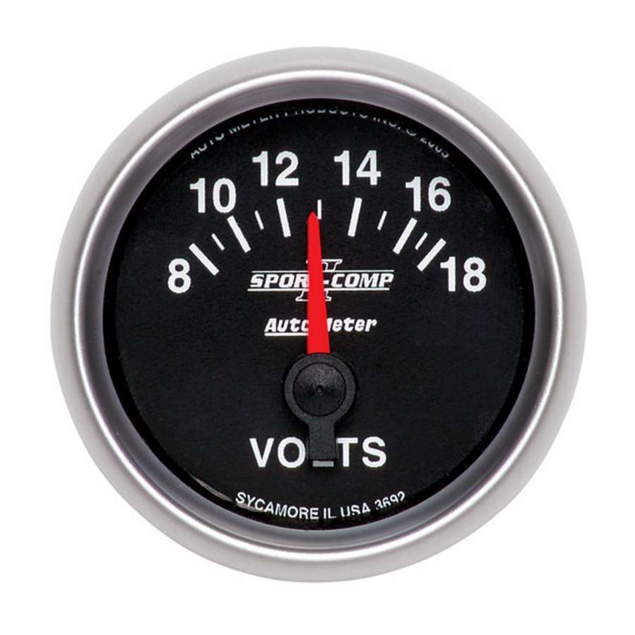 Auto Meter Sport Comp II Series 2-1/16" Short Sweep 8-18 Volt Electric ...