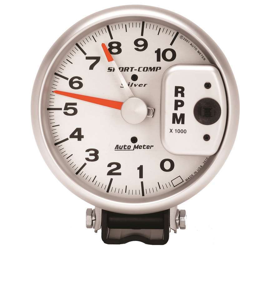 Auto Meter Ultra-Lite Series 5" 10,000 RPM Pedestal Mount Tachometer ...