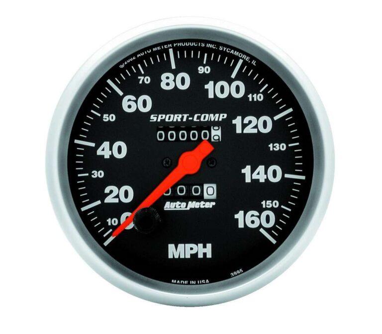 Auto Meter Sport Comp Series 5" 160 MPH Mechanical In Dash Speedometer ...