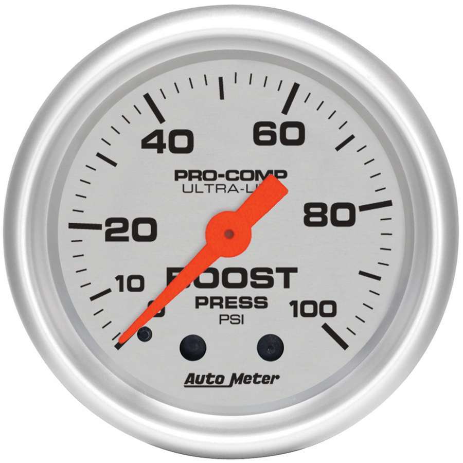 Auto Meter Ultra-Lite Series 2-1/16" 100 PSI Mechanical Full-Sweep ...