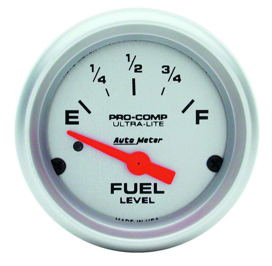 Auto Meter Ultra-Lite Series 2-1/16" Short Sweep 0-90 OHM Electric Fuel ...