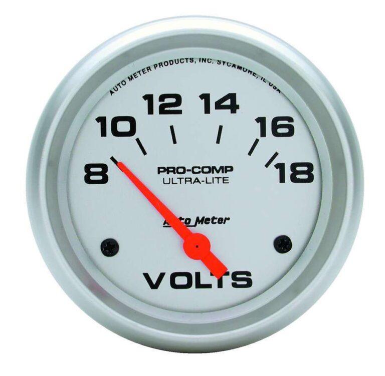 Auto Meter Ultra-Lite Series 2-5/8" Short Sweep 8-18 Volt Electric ...