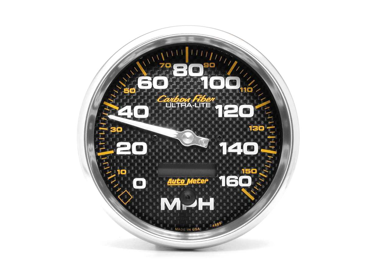 Auto Meter Carbon Fiber Series 5" 160 MPH Programmable Electronic In ...