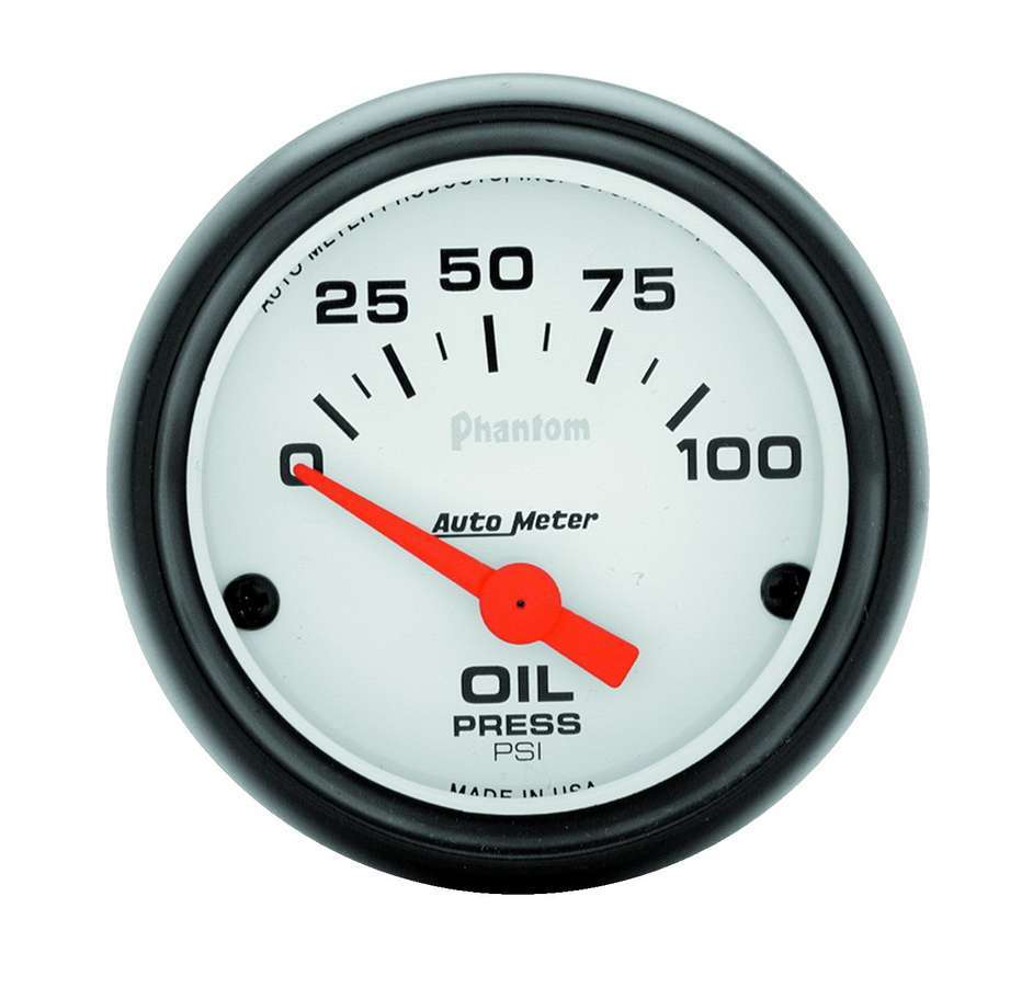 Auto Meter Phantom Series 2-1/16" Short Sweep 0-100 PSI Electric Oil Pressure Gauge - Autometer ...