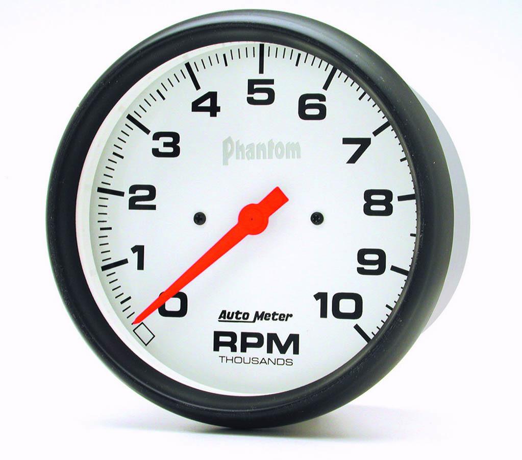 Auto Meter Phantom Series 5" Full Sweep 10,000 RPM In Dash Tachometer ...