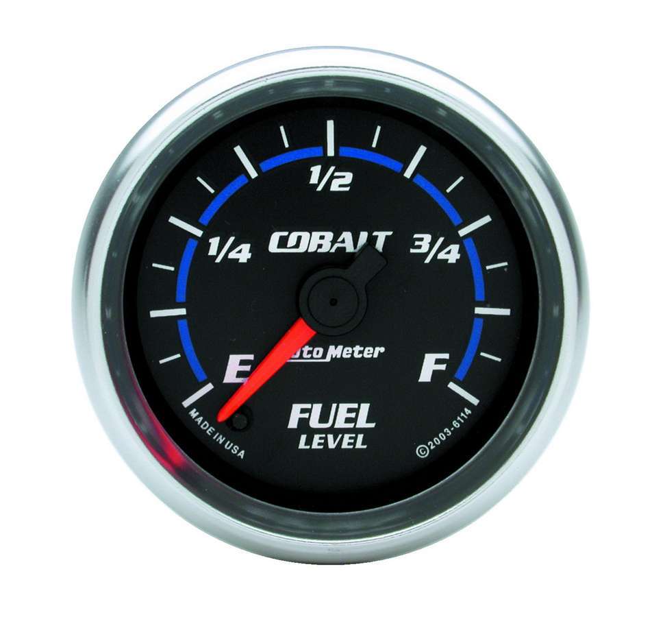 Auto Meter Cobalt Series 2-1/16" Full-Sweep 0-280 OHM Electric Programmable Fuel Level Gauge ...