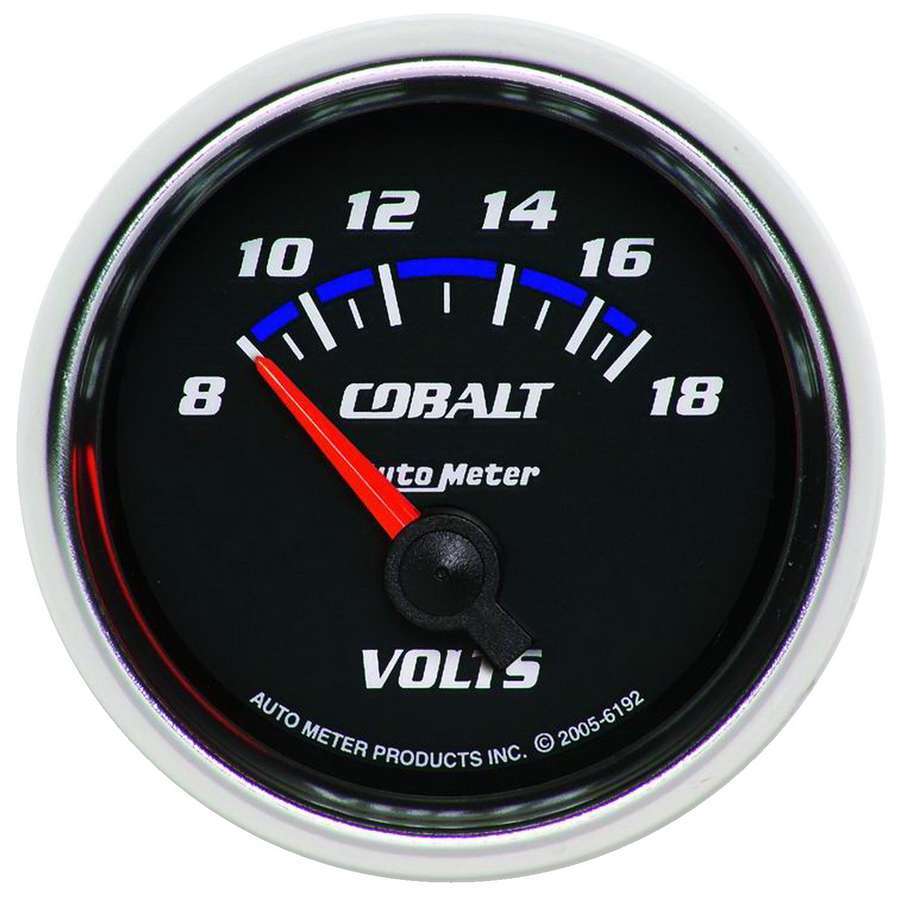 Auto Meter Cobalt Series 2-1/16" Short Sweep 8-18 Volt Electric Voltmeter Gauge - Autometer ...