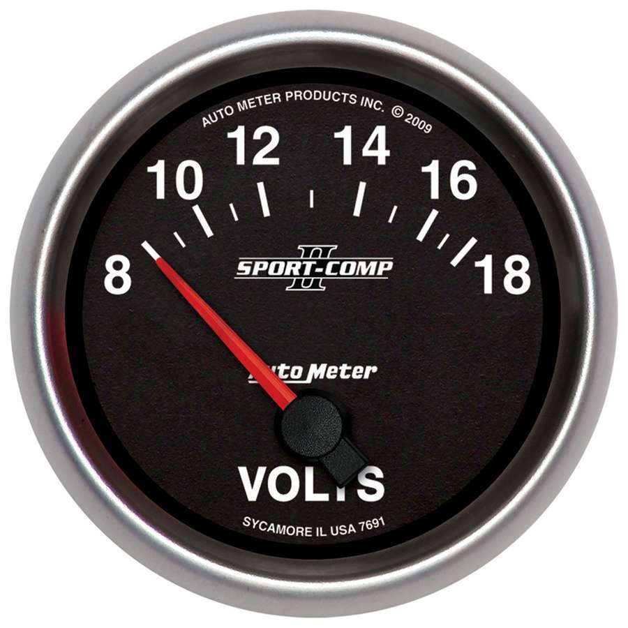 Auto Meter Sport Comp II Series 2-5/8" Short Sweep 8-18 Volt Electric ...