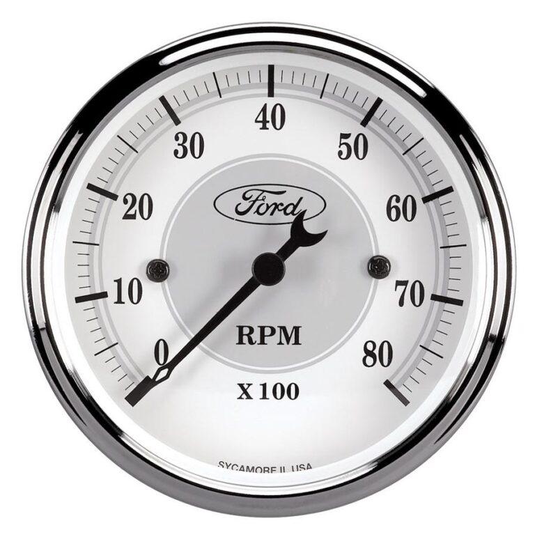 Ford Racing Tach - 3-1/8 In-Dach - White Face - Autometer - Classic ...