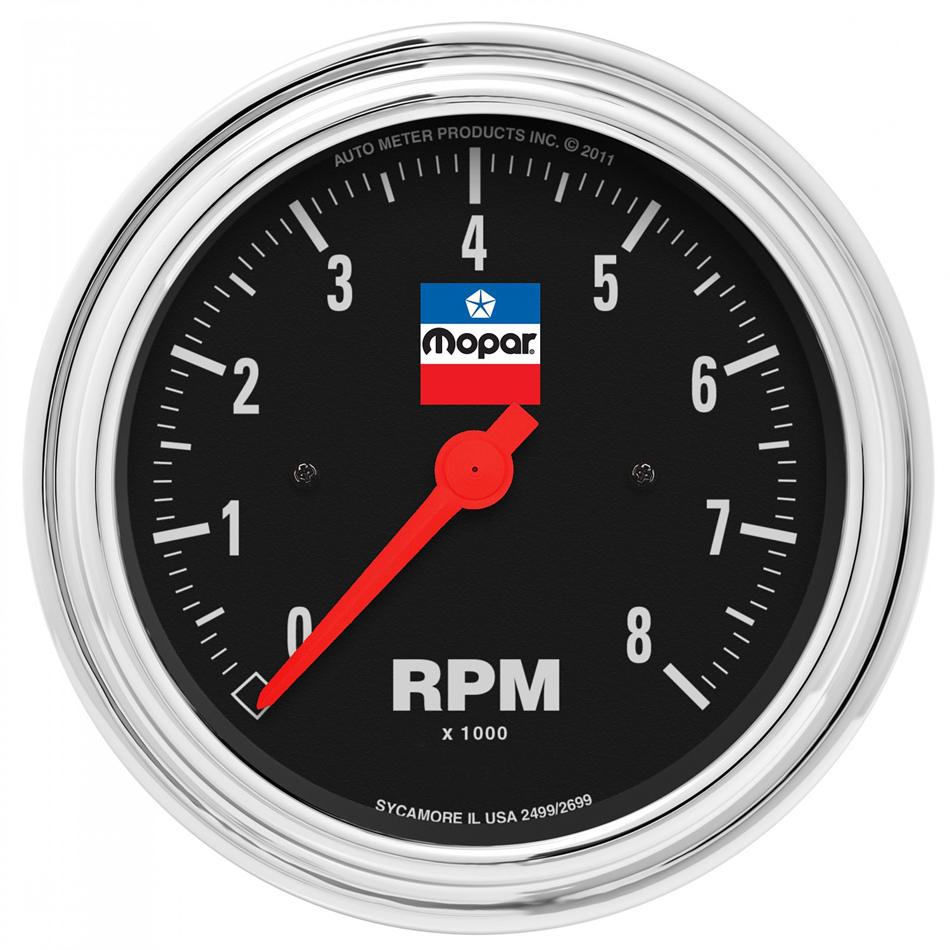 3-3/8 Tachometer Gauge Mopar Logo Series - Autometer - Classic Body Parts