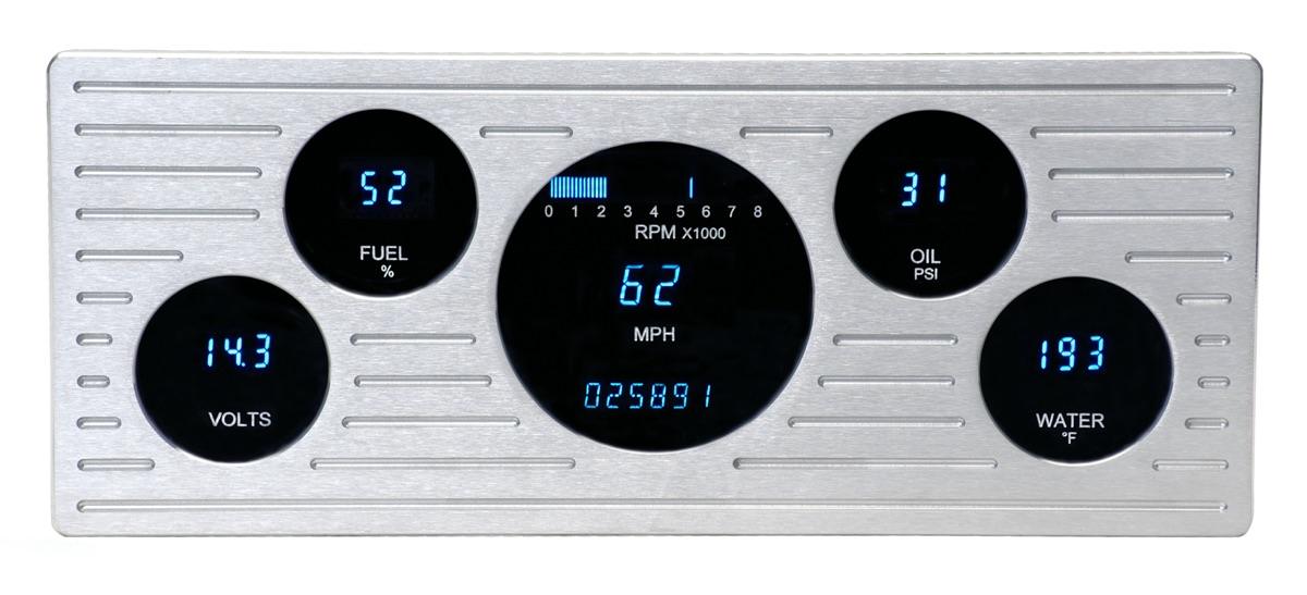 35-36 Ford VFD system w/Blue and Teal Lenses - Dakota Digital - Classic ...
