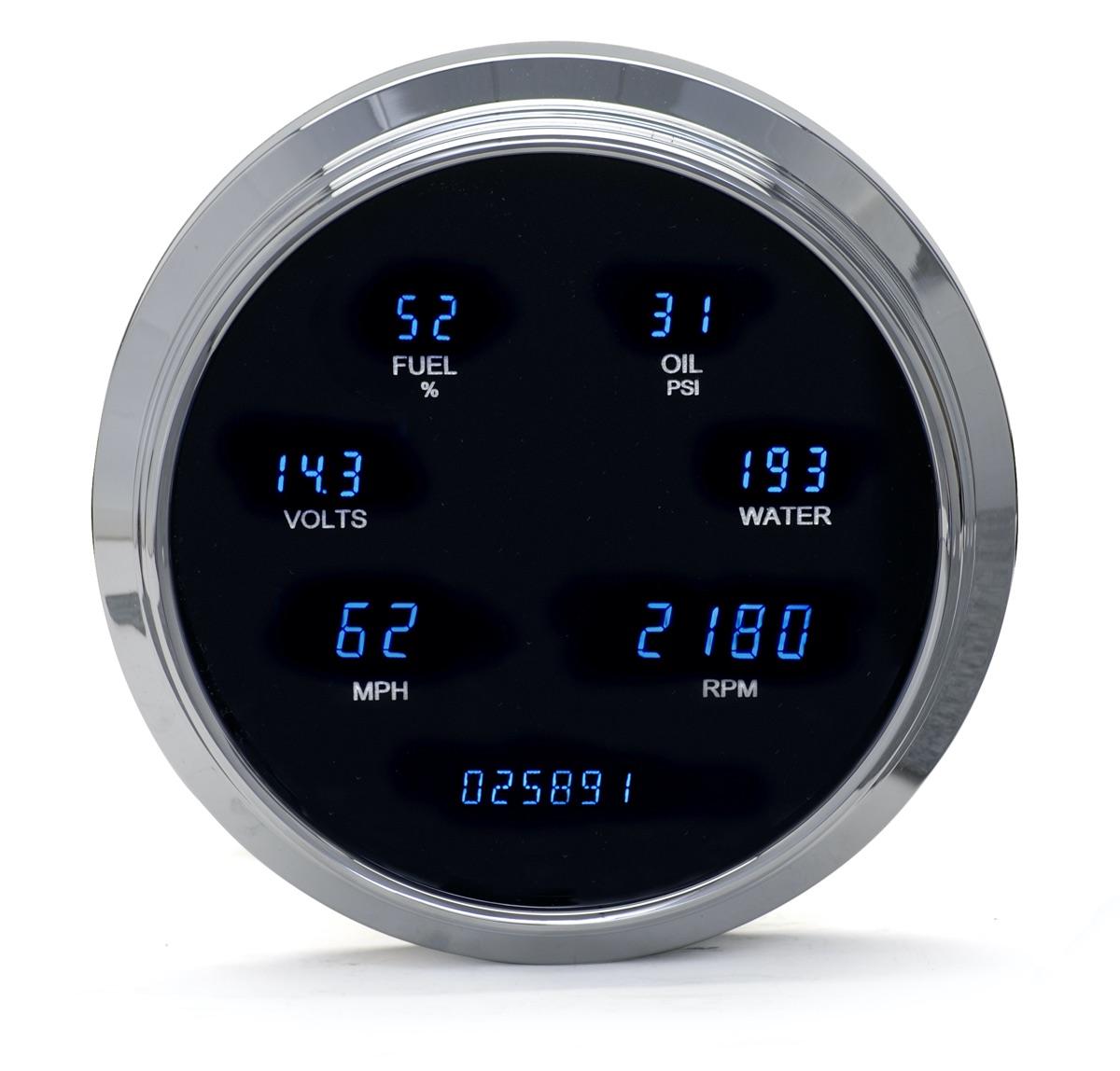 49-50 Ford VFD Instrument System - Blue - Dakota Digital - Classic Body ...