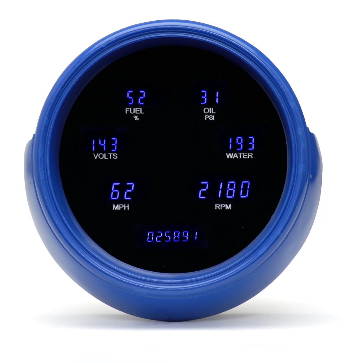 51 Ford VFD Instrument System w/Blue and Teal Lenses - Dakota Digital ...