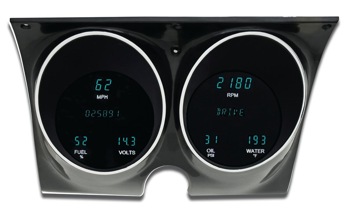 67-68 Camaro/Firebird Instrument System w/Blue and Teal Lenses - Dakota ...