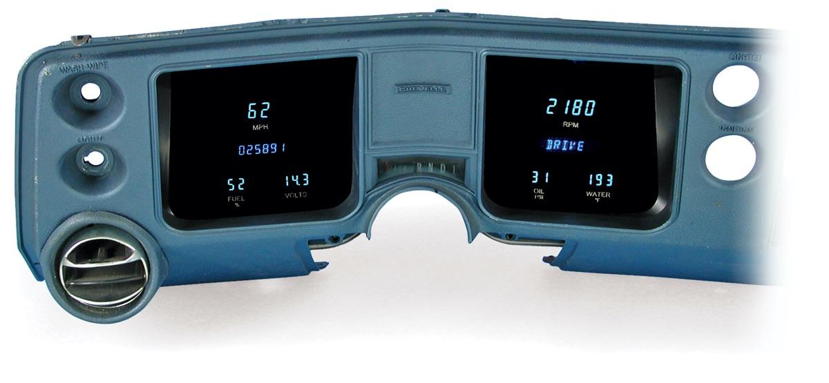 68 Chevelle VFD system w/Blue and Teal Lenses - Dakota Digital ...