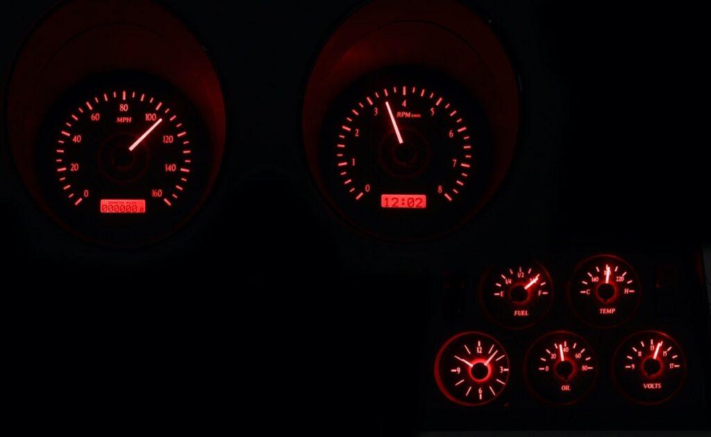 1968-77 Chevy Corvette VHX System, Analog Clock, Black Alloy Style Face ...