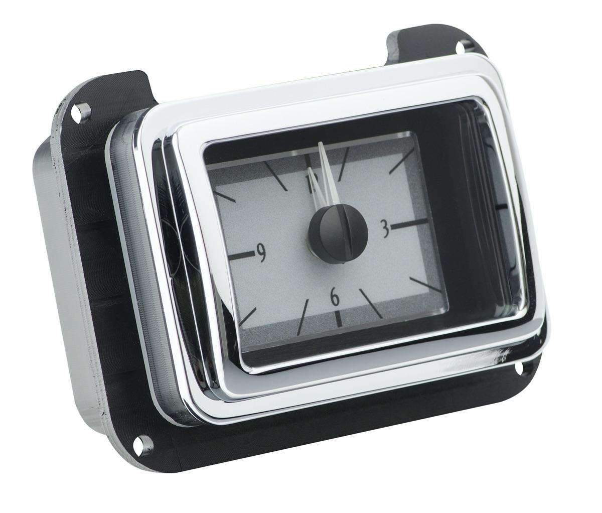 1940 Ford Car Analog Clock, Silver Alloy Style Face, White Display ...