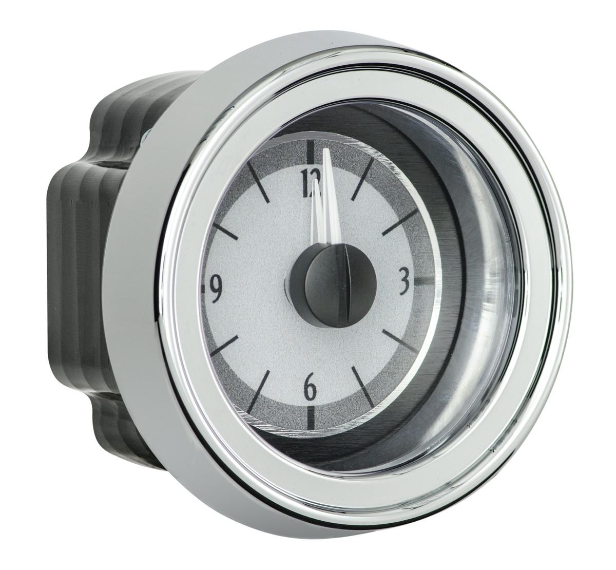 1951-52 Chevy Car Analog Clock, Silver Alloy Style Face, Red Display ...