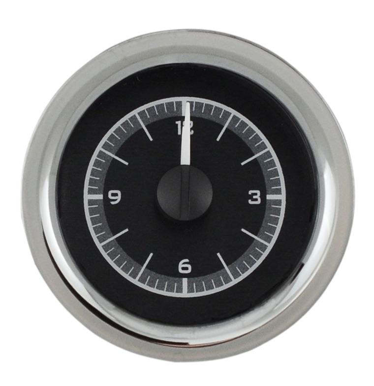 1955-56 Chevy Car Analog Clock, Black Alloy Style Face, Blue Display ...