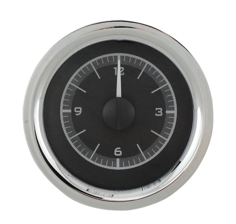 1955-56 Chevy Car Analog Clock, Black Alloy Style Face, Red Display ...