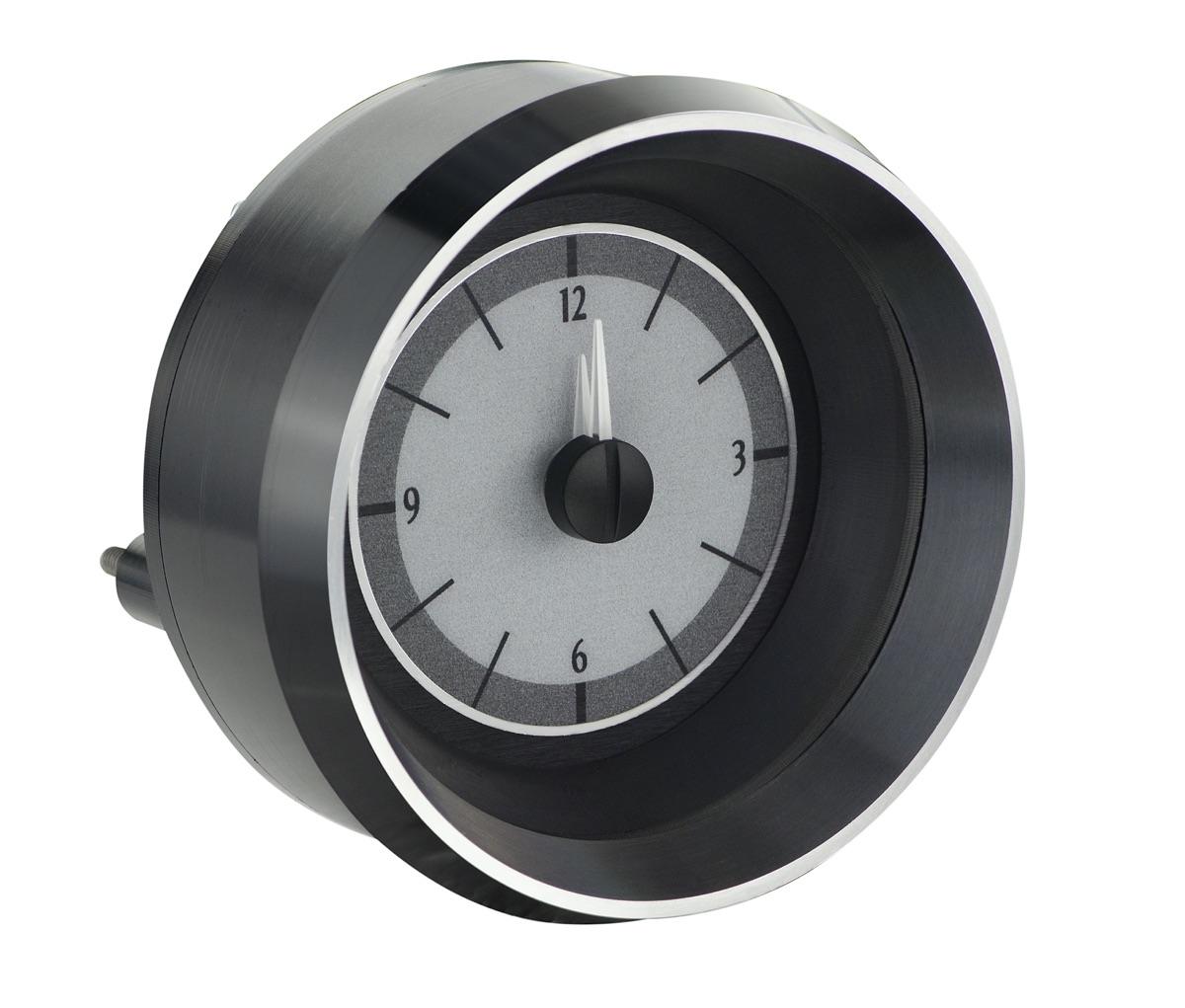 1963-67 Chevy Corvette Analog Clock, Silver Alloy Style Face, White ...