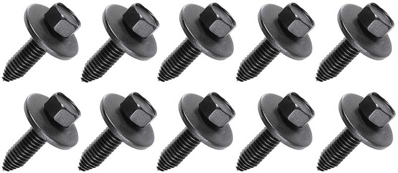 Bolt, 3/8-16 x 1-1/2" Pointed Tip With Free Spinning Washer, Black ...