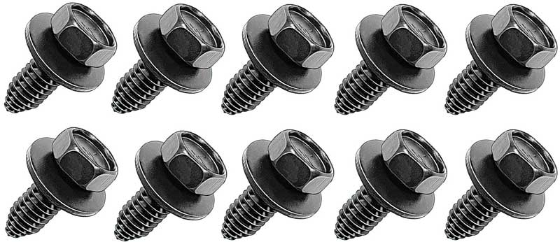 Bolt, 5/16-18 X 7/8" Pointed Tip With Free Spinning Washer, Black ...