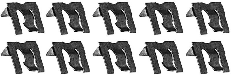 Window Felt Retainer Clip, Style 3, Slotted Push Down Type, Black ...