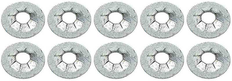 Round Push On Flat Nut, Fits 5/32" Stud Size, Zinc Plated, 10 Piece Set ...