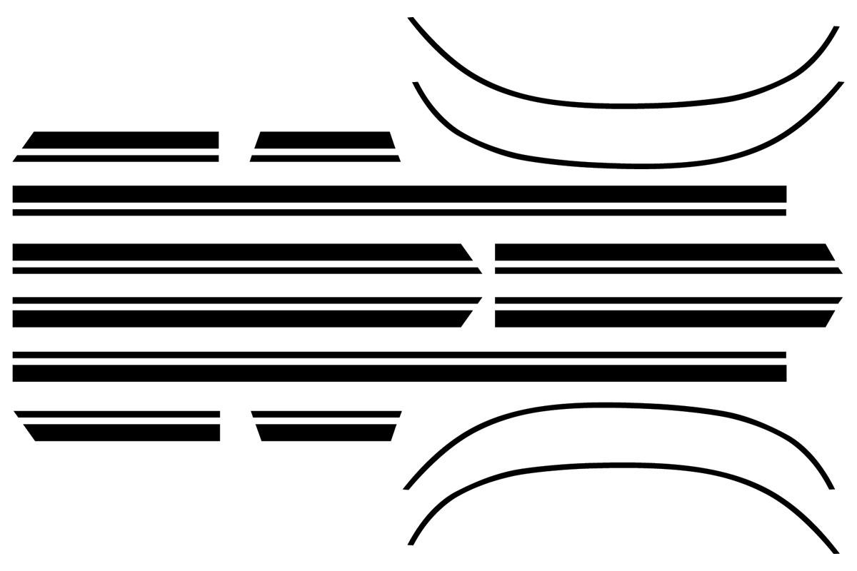 Decal & Stripe Kit, 1967 Chevelle, Body Side, Super Sport, Deluxe ...