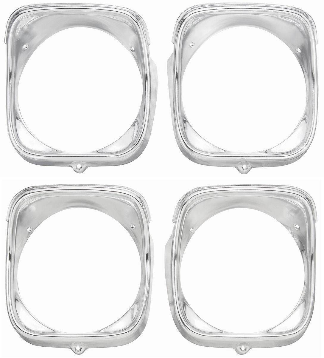 Headlamp Bezels, 1968 Chevelle/El Camino - Kit - Restoparts - Classic ...
