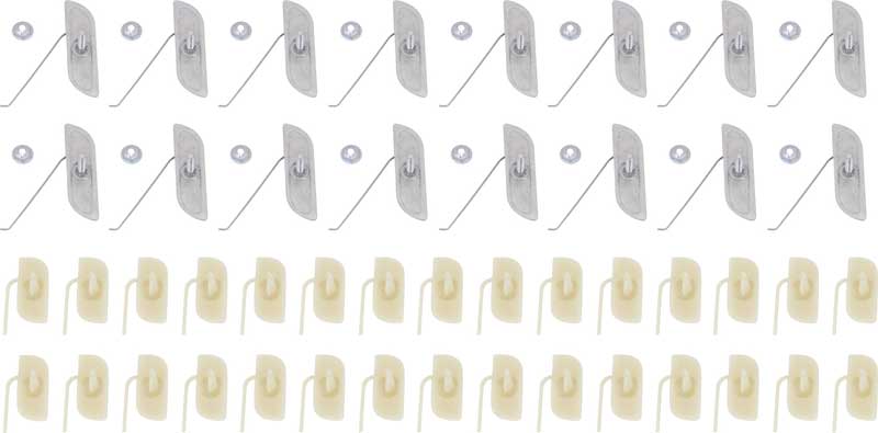 63 Impala 2 Door Body Side Molding Clip Set - OER - Classic Body Parts